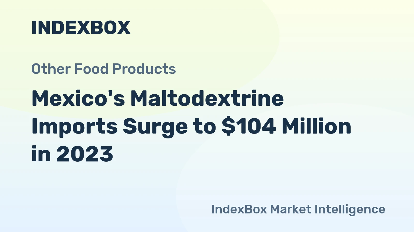 Mexico's Maltodextrine Imports Surge to $104 Million in 2023