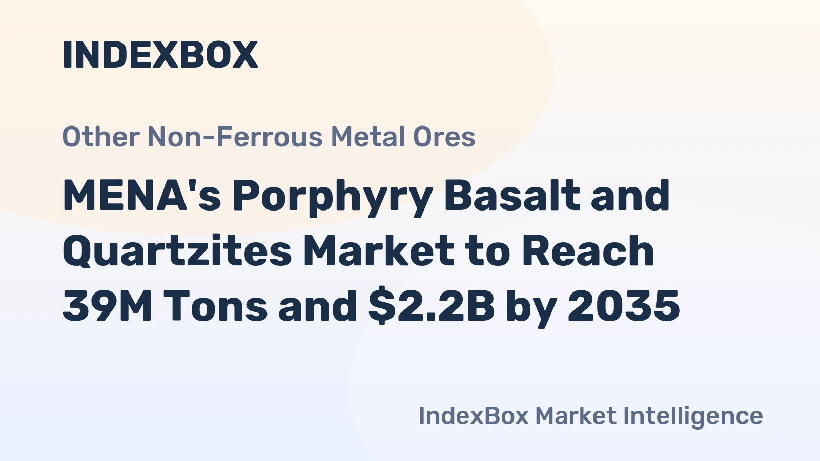 MENA's Porphyry Basalt and Quartzites Market to Reach 39M Tons and $2.2B by 2035