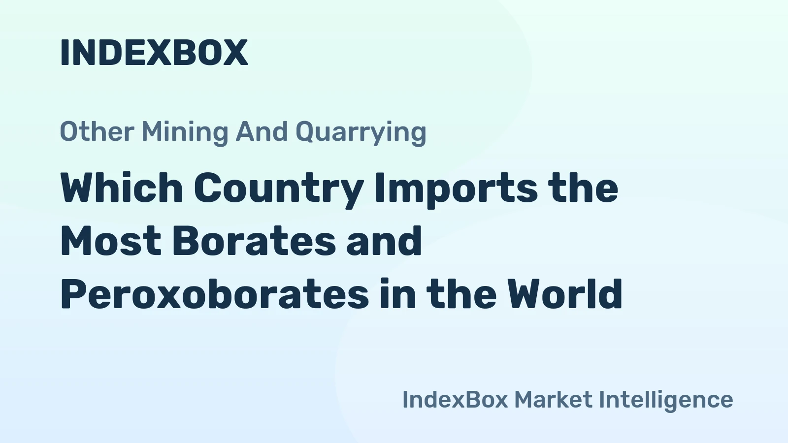 Which Country Imports the Most Borates and Peroxoborates in the World?
