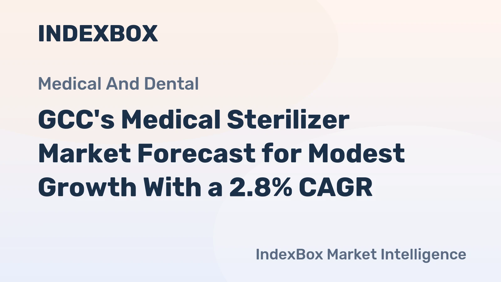 GCC's Medical Sterilizer Market Forecast for Modest Growth With a 2.8% CAGR