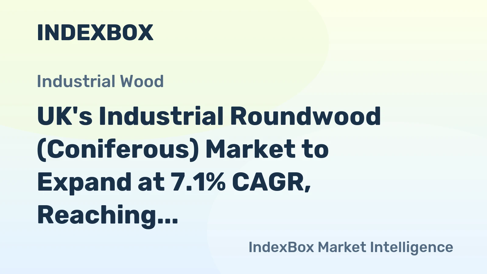 UK's Industrial Roundwood (Coniferous) Market to Expand at 7.1% CAGR, Reaching $31M by 2035