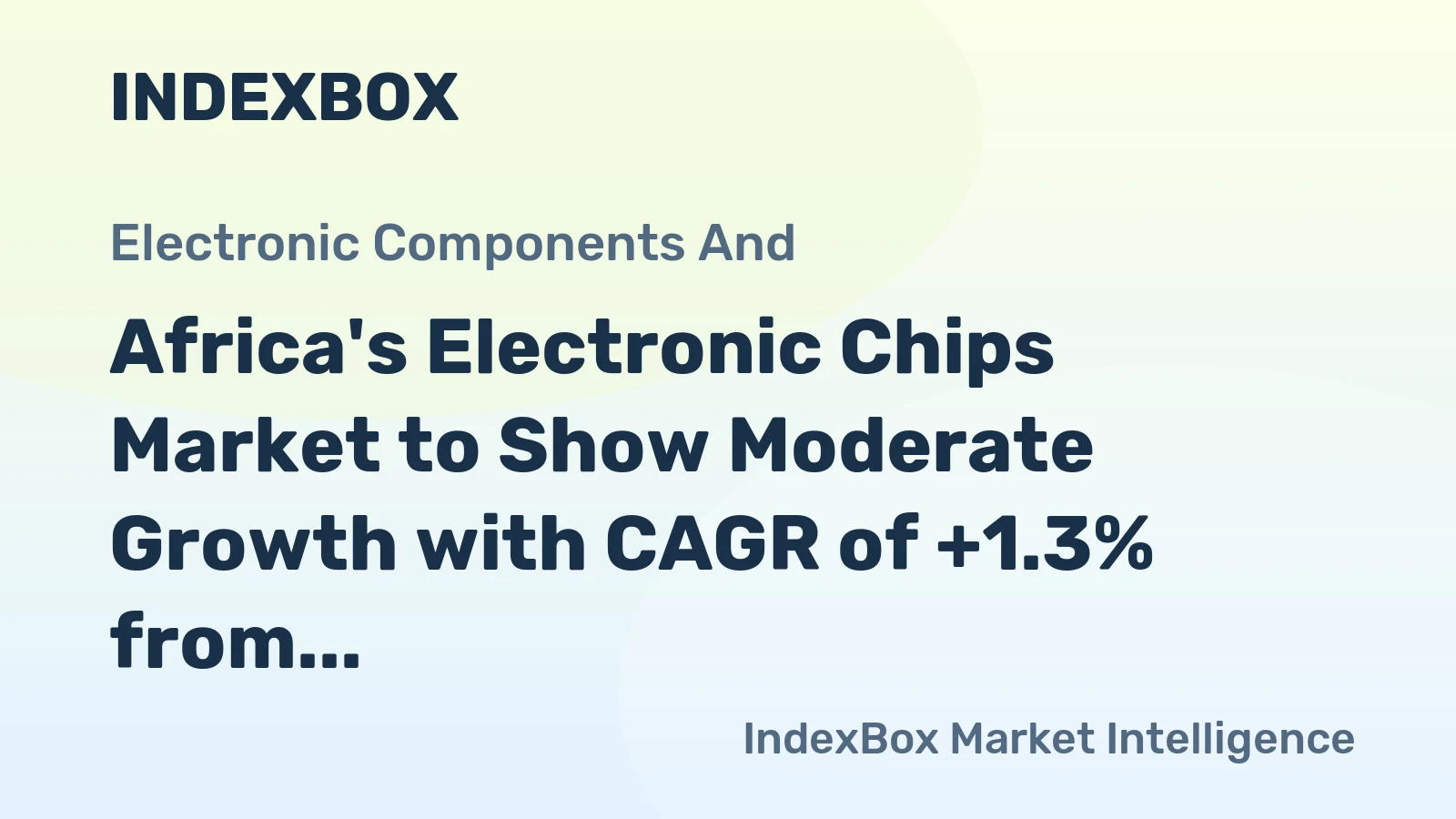 Africa's Electronic Chips Market to Show Moderate Growth with CAGR of +1.3% from 2024 to 2035, Reaching $1.6B in Value by 2035