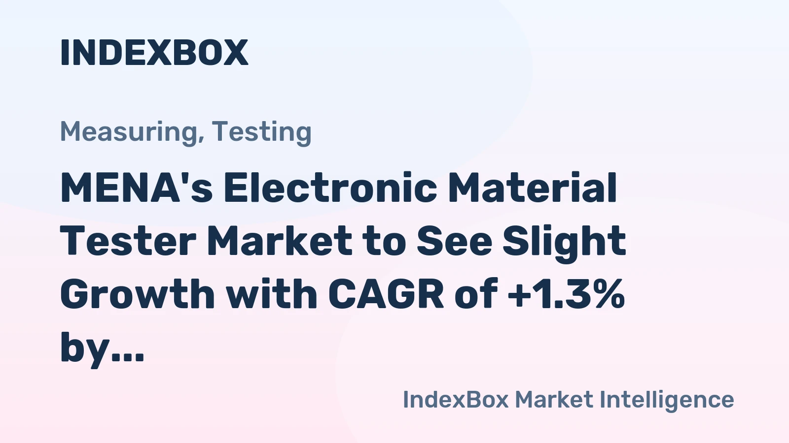 MENA's Electronic Material Tester Market to See Slight Growth with CAGR of +1.3% by 2035