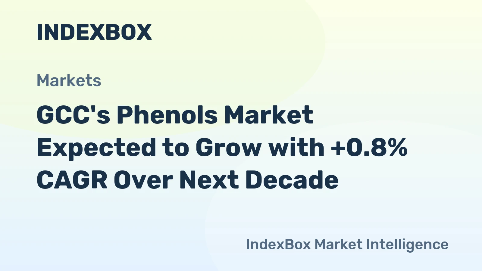 GCC's Phenols Market Expected to Grow with +0.8% CAGR Over Next Decade