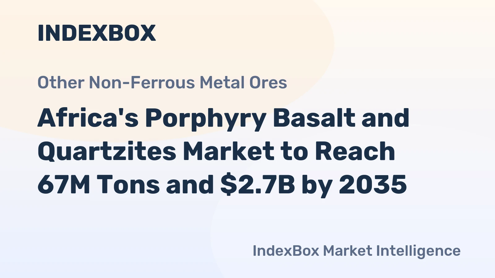 Africa's Porphyry Basalt and Quartzites Market to Reach 67M Tons and $2.7B by 2035