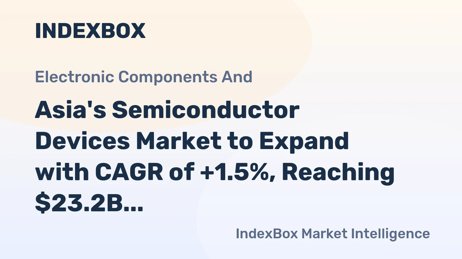 Asia's Semiconductor Devices Market to Expand with CAGR of +1.5%, Reaching $23.2B by 2035