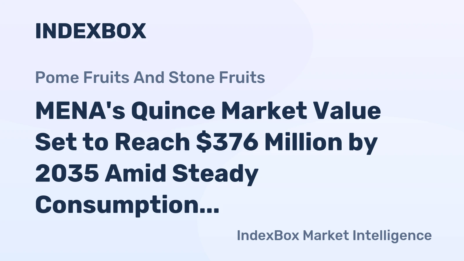 MENA's Quince Market Value Set to Reach $376 Million by 2035 Amid Steady Consumption Growth