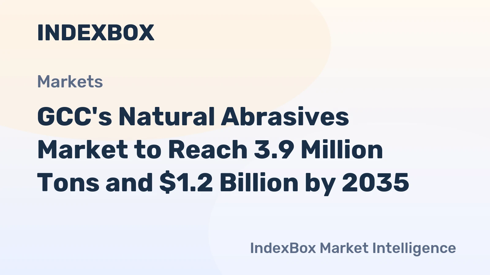 GCC's Natural Abrasives Market to Reach 3.9 Million Tons and $1.2 Billion by 2035