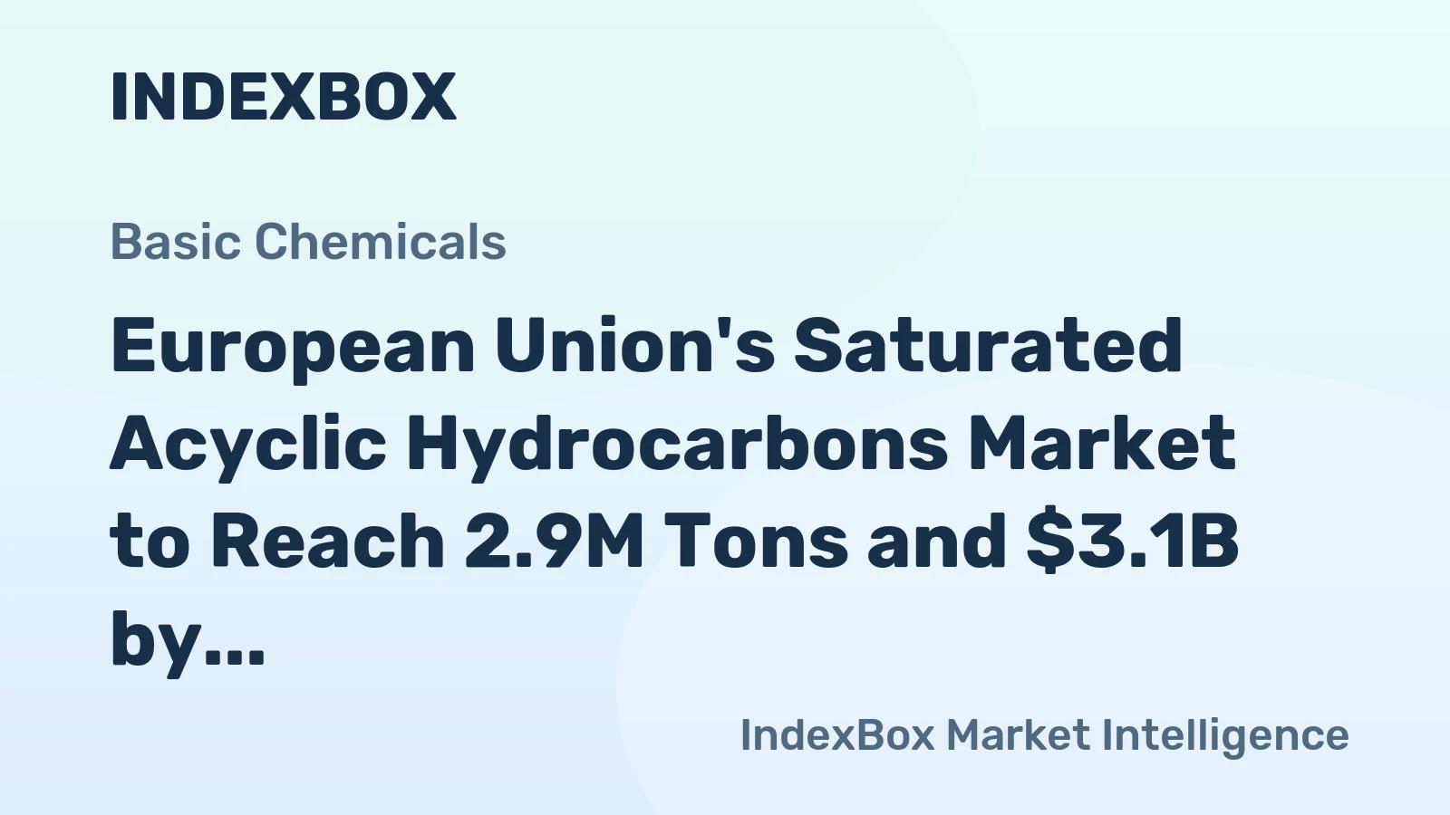 European Union's Saturated Acyclic Hydrocarbons Market to Reach 2.9M Tons and $3.1B by 2035