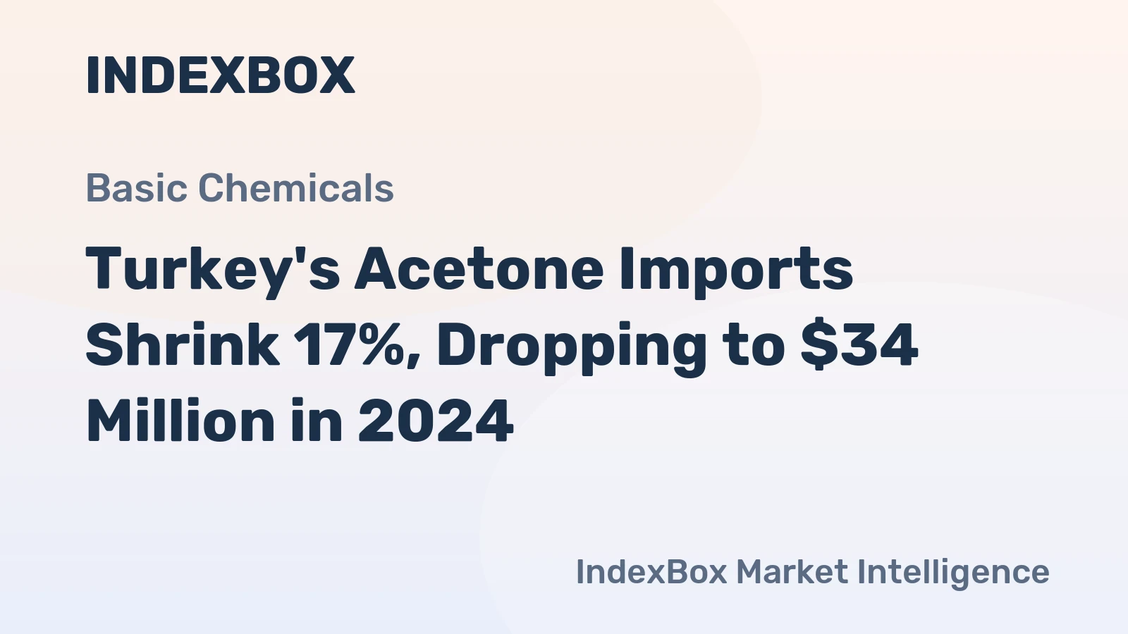 Turkey's Acetone Imports Shrink 17%, Dropping to $34 Million in 2024