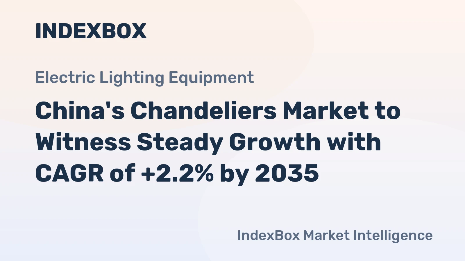 China's Chandeliers Market to Witness Steady Growth with CAGR of +2.2% by 2035