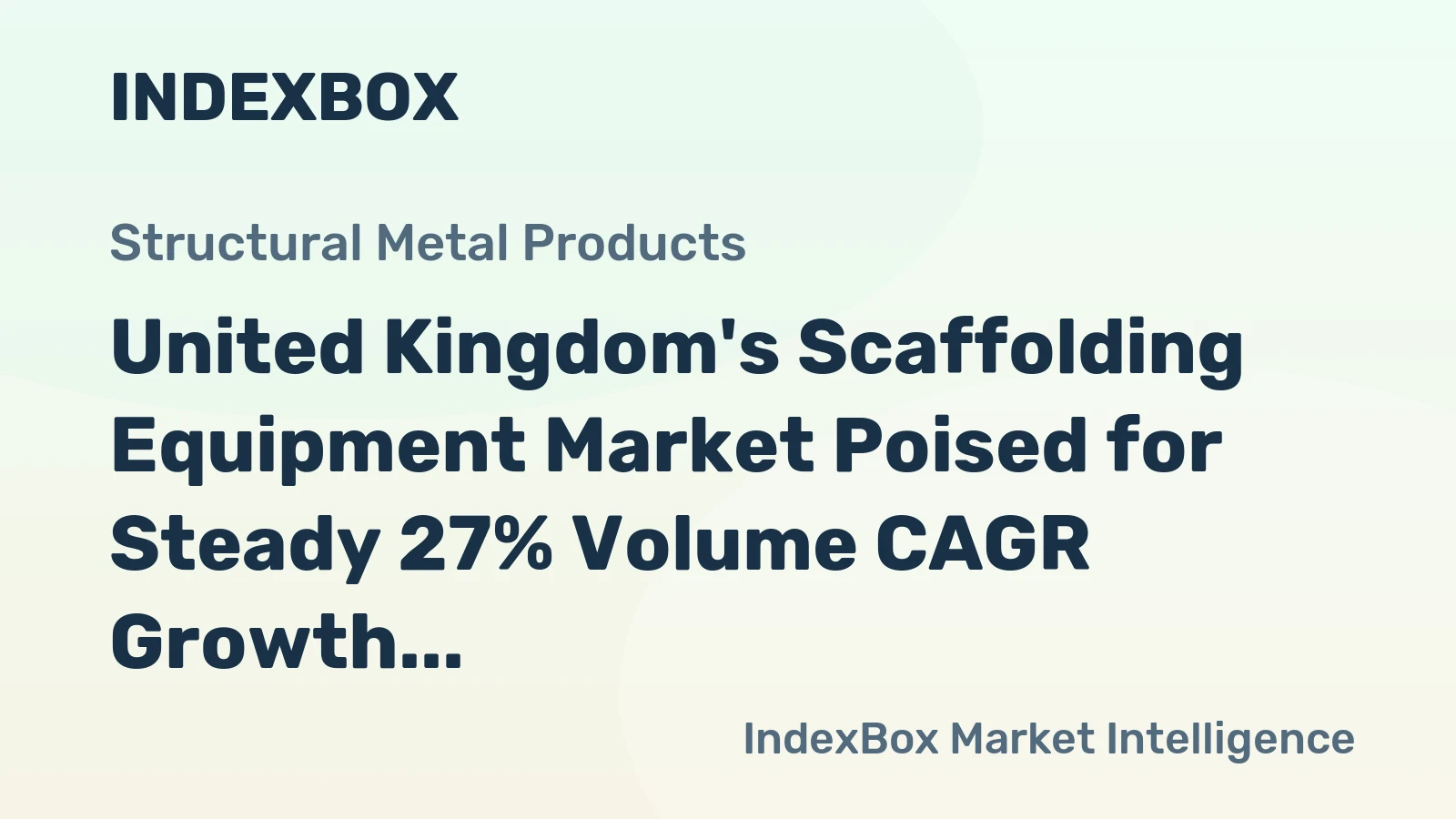 United Kingdom's Scaffolding Equipment Market Poised for Steady 27% Volume CAGR Growth Through 2035