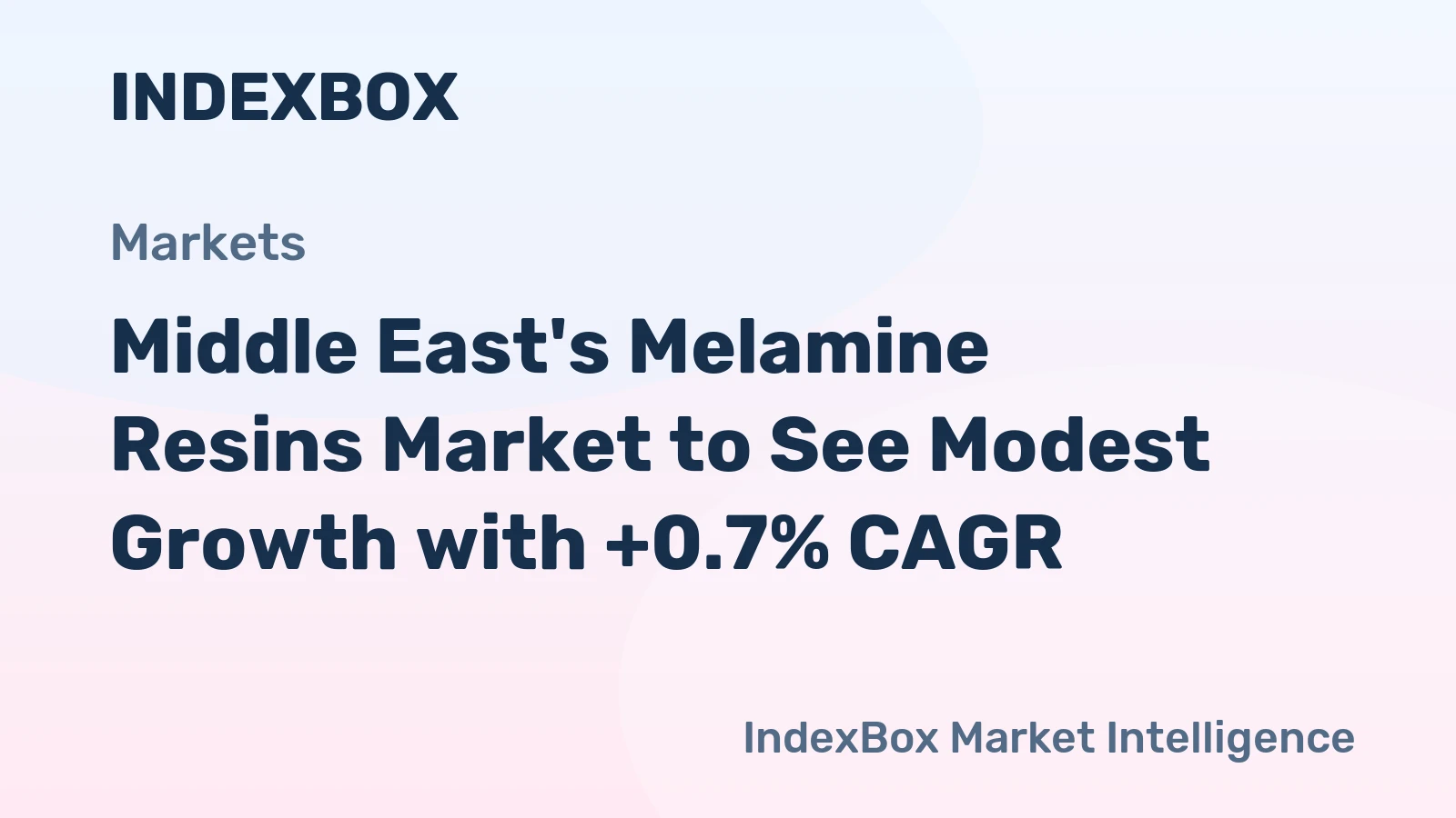 Middle East's Melamine Resins Market to See Modest Growth with +0.7% CAGR