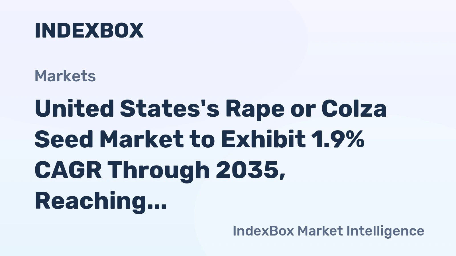 United States's Rape or Colza Seed Market to Exhibit 1.9% CAGR Through 2035, Reaching $2B in Value