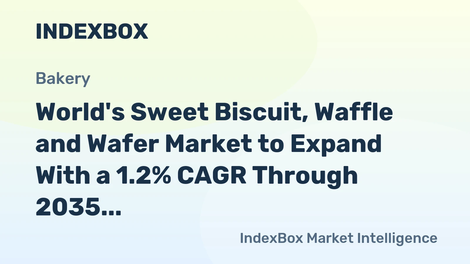 World's Sweet Biscuit, Waffle and Wafer Market to Expand With a 1.2% CAGR Through 2035