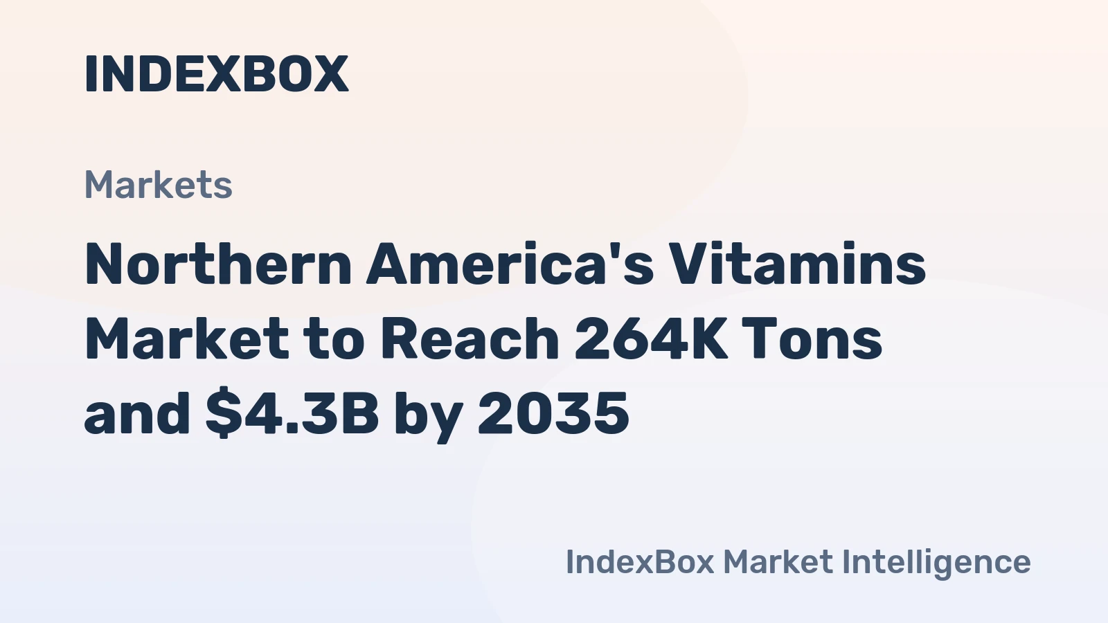 Northern America's Vitamins Market to Reach 264K Tons and $4.3B by 2035