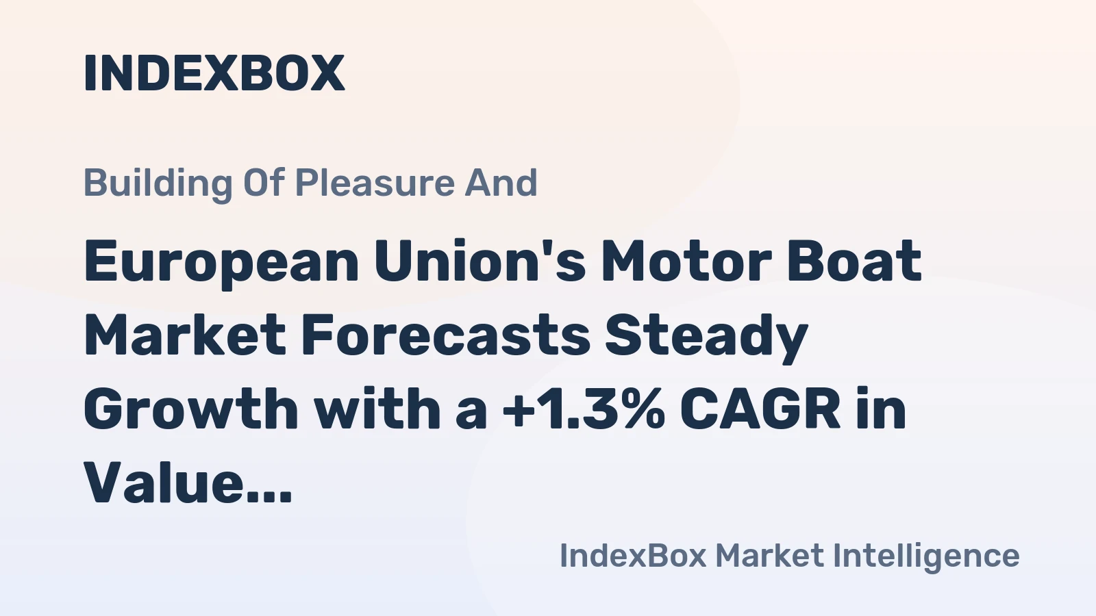 European Union's Motor Boat Market Forecasts Steady Growth with a +1.3% CAGR in Value