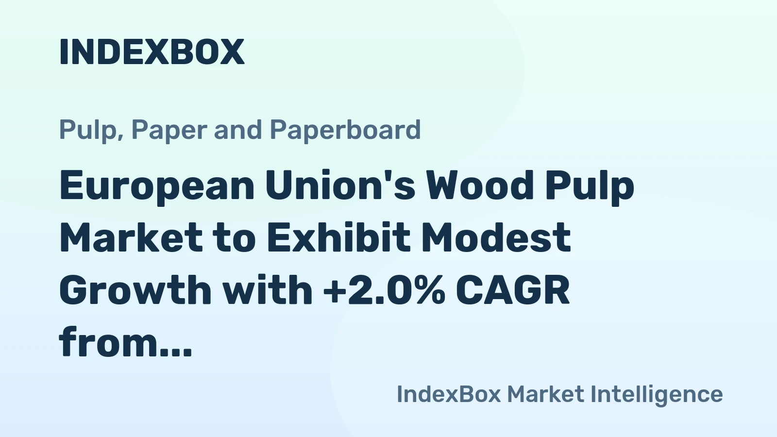 European Union's Wood Pulp Market to Exhibit Modest Growth with +2.0% CAGR from 2024-2035