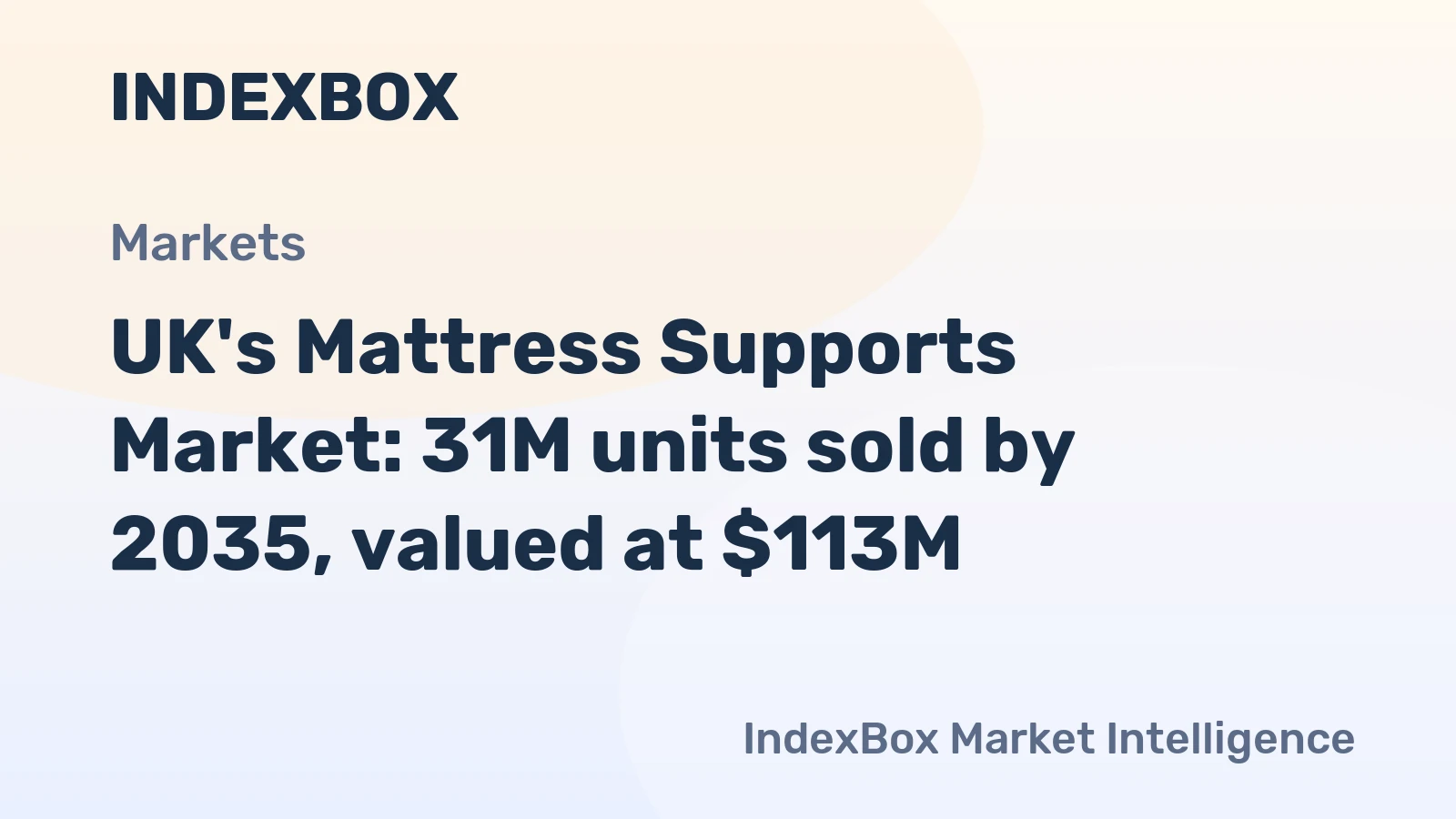 UK's Mattress Supports Market: 31M units sold by 2035, valued at $113M