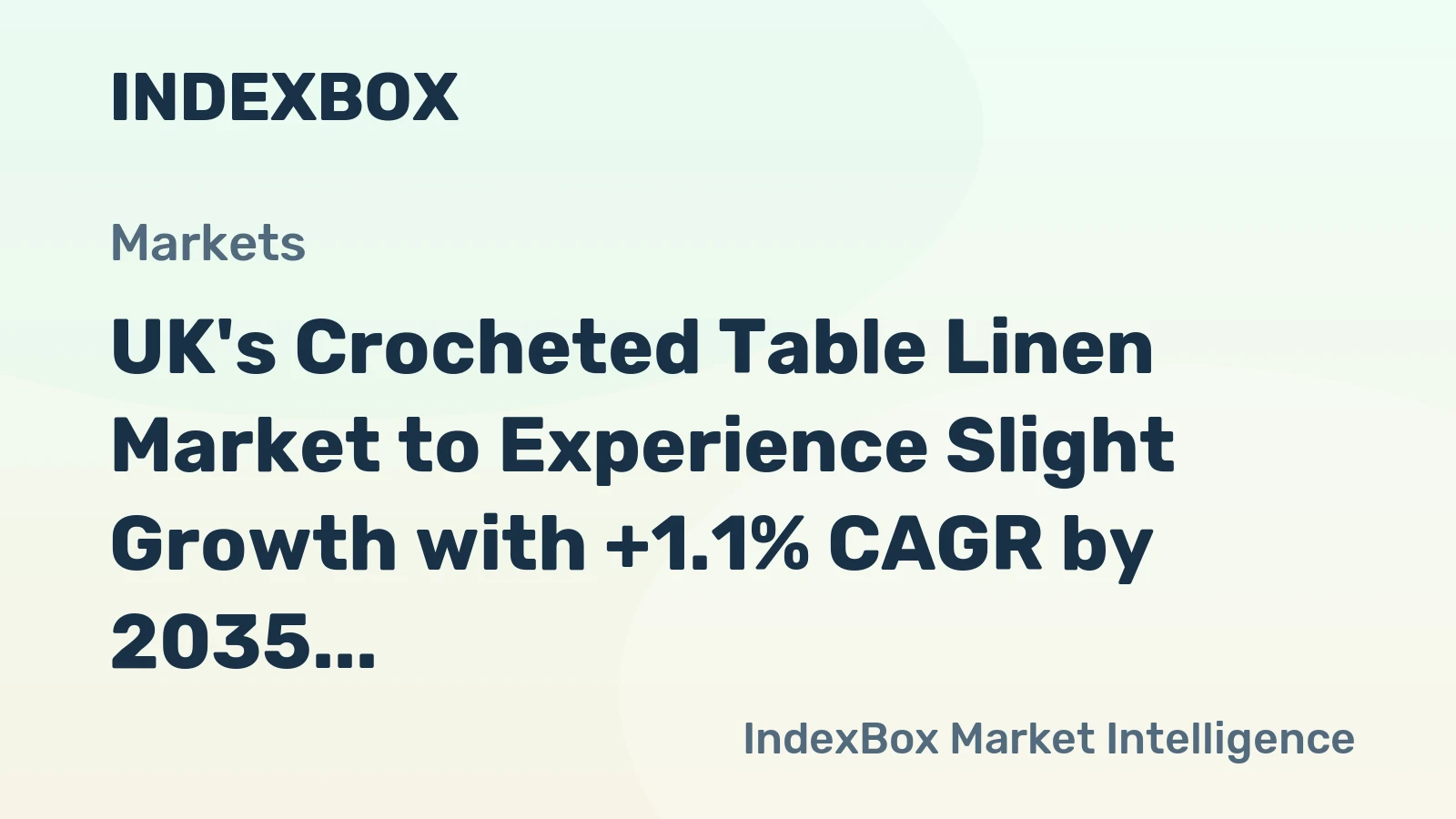 UK's Crocheted Table Linen Market to Experience Slight Growth with +1.1% CAGR by 2035