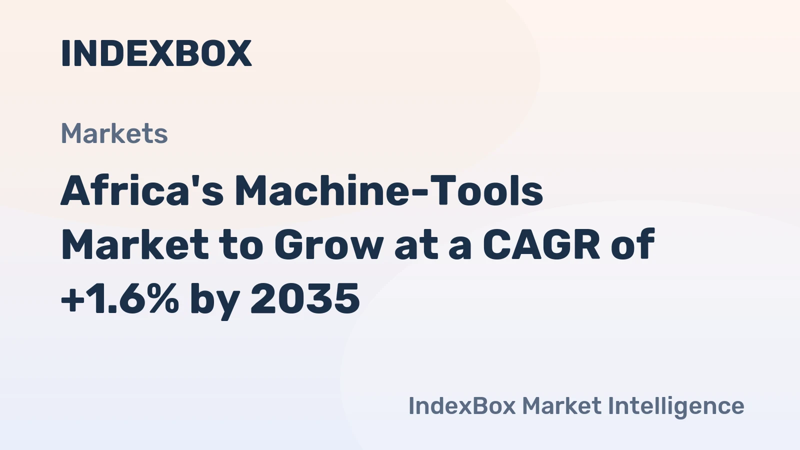 Africa's Machine-Tools Market to Grow at a CAGR of +1.6% by 2035
