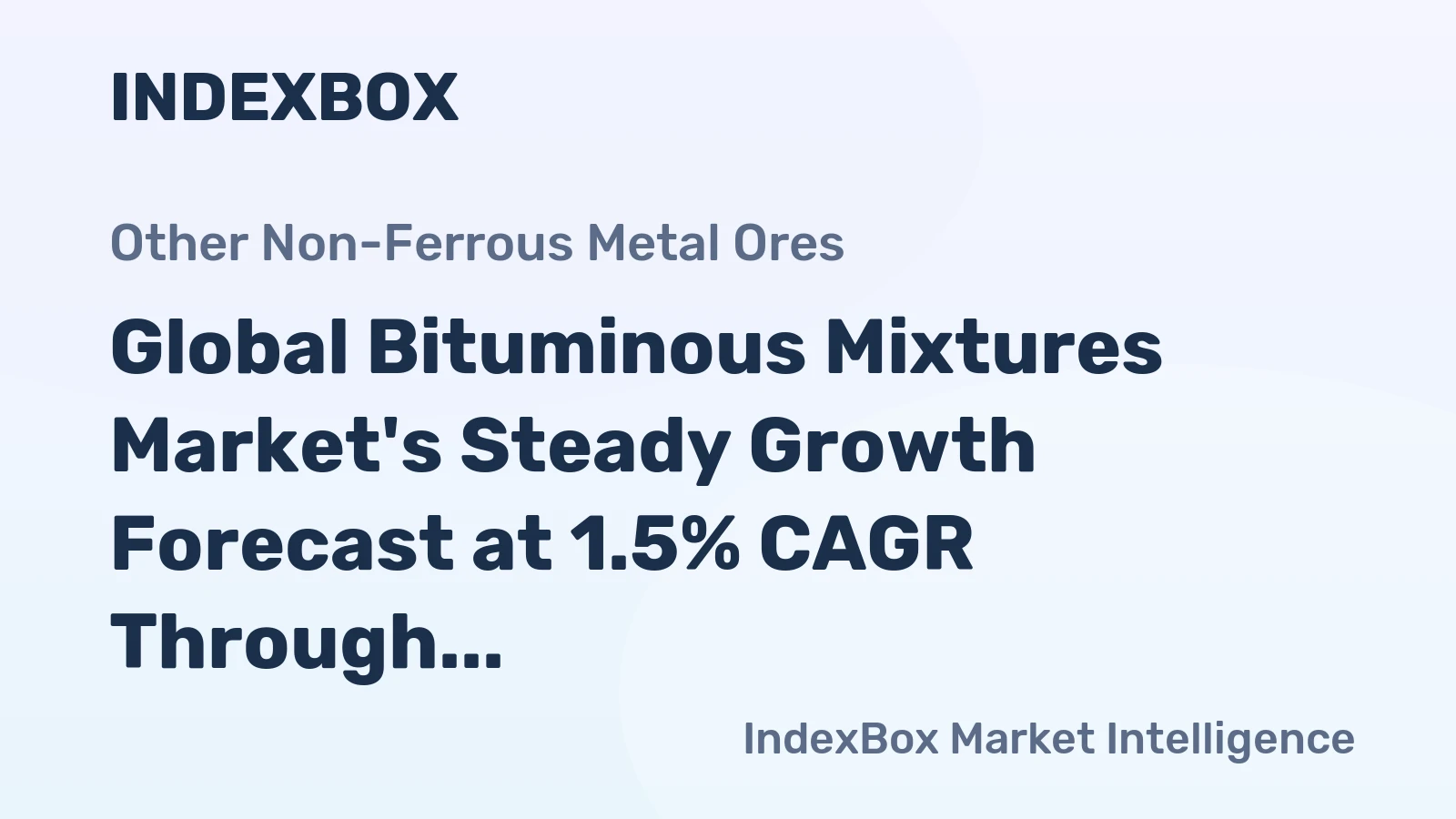 Global Bituminous Mixtures Market's Steady Growth Forecast at 1.5% CAGR Through 2035