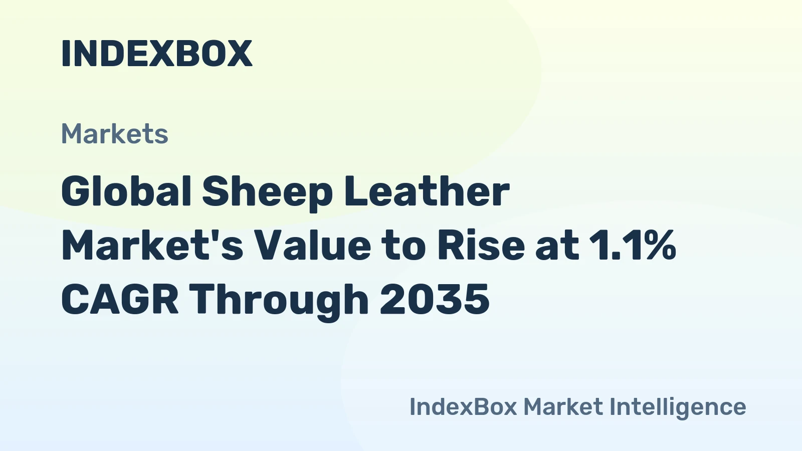 Global Sheep Leather Market's Value to Rise at 1.1% CAGR Through 2035