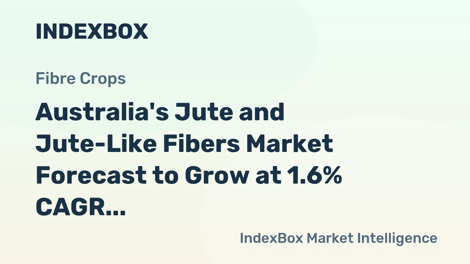 Australia's Jute and Jute-Like Fibers Market Forecast to Grow at 1.6% CAGR Through 2035
