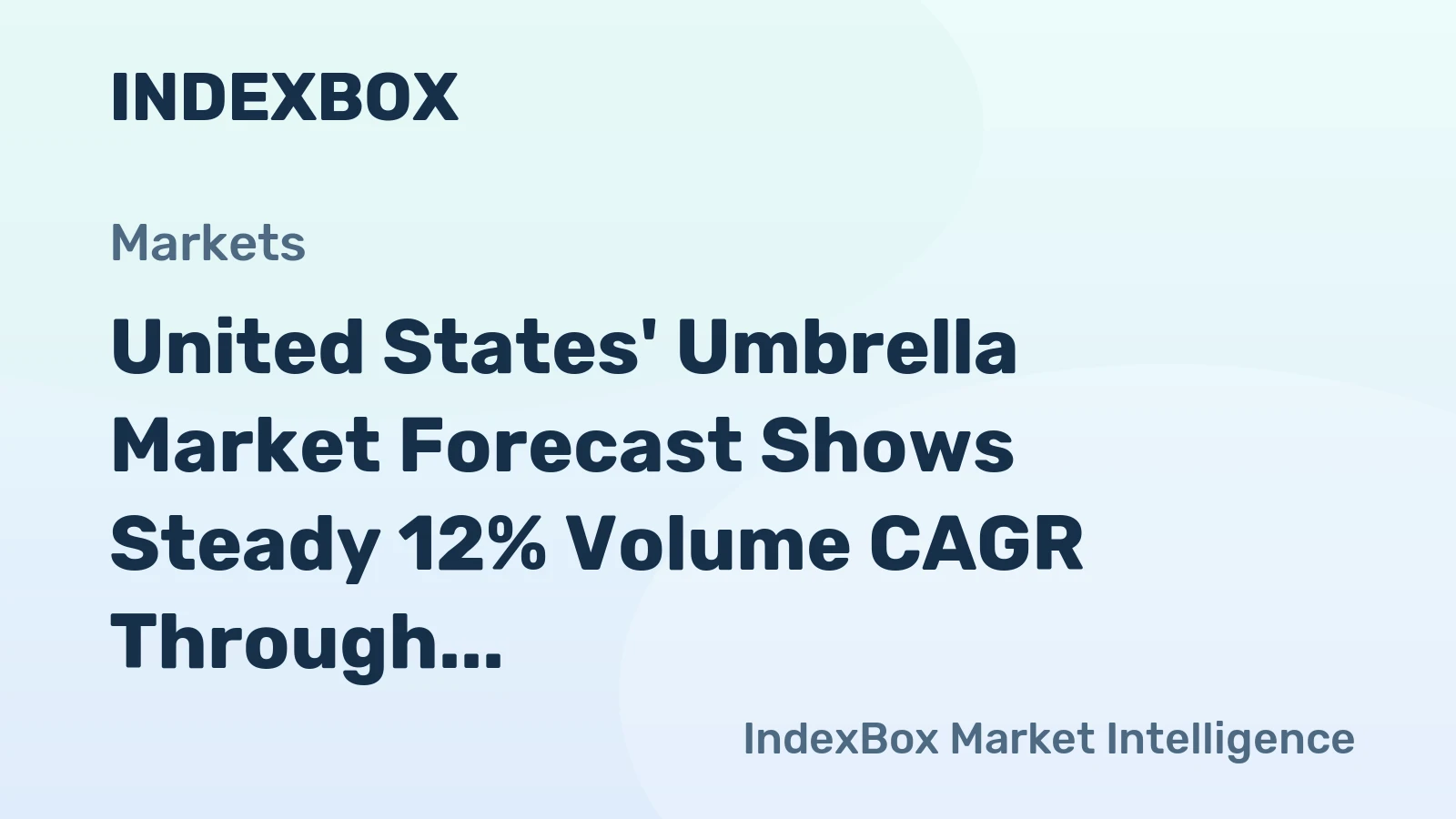 United States' Umbrella Market Forecast Shows Steady 12% Volume CAGR Through 2035