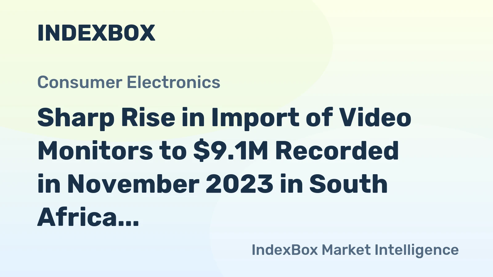 Sharp Rise in Import of Video Monitors to $9.1M Recorded in November 2023 in South Africa