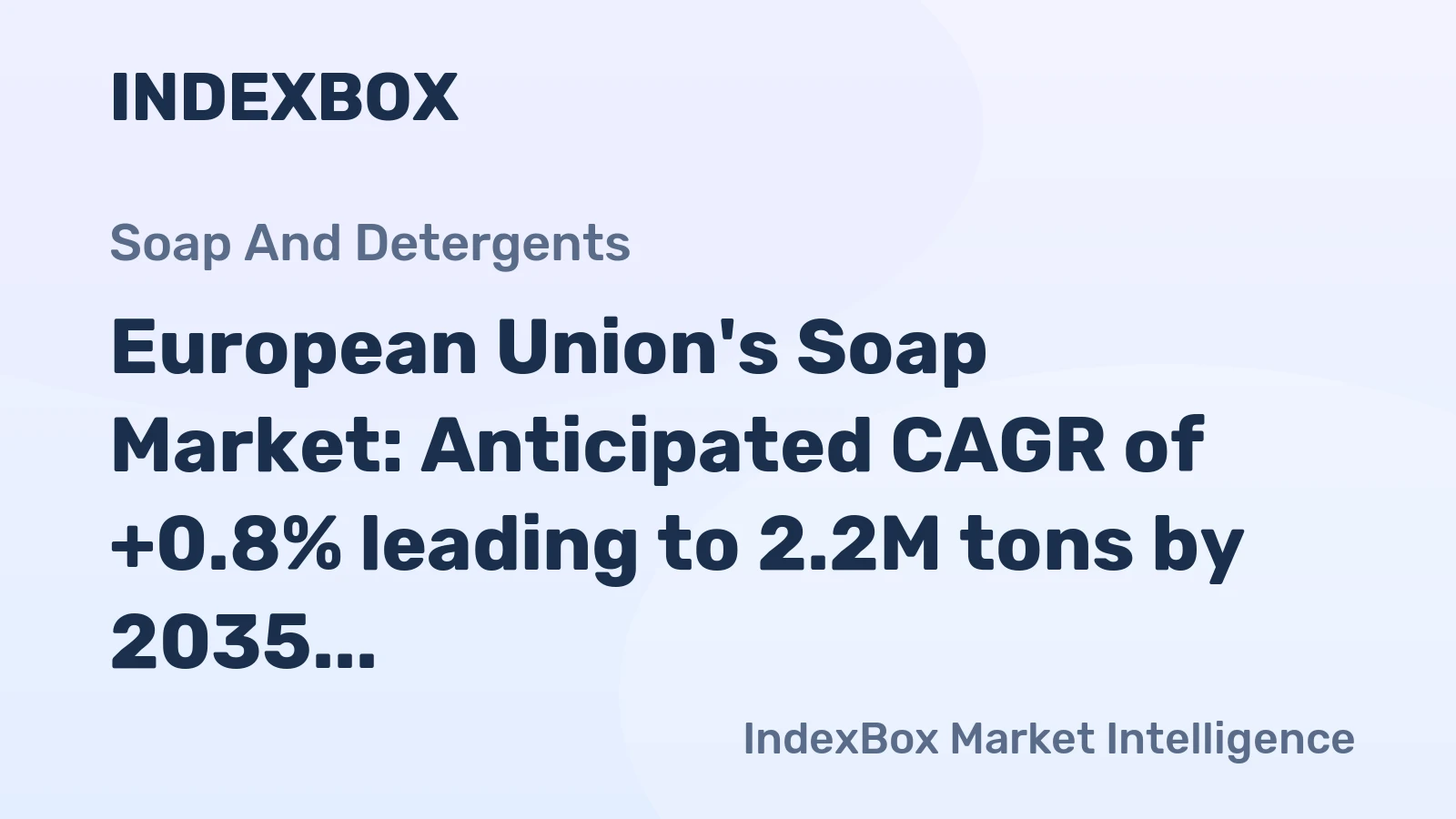 European Union's Soap Market: Anticipated CAGR of +0.8% leading to 2.2M tons by 2035