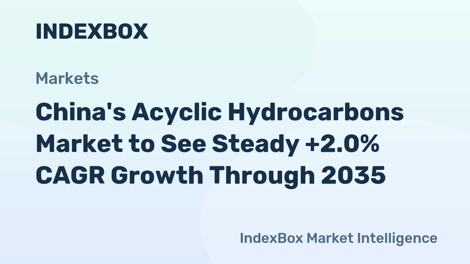 China's Acyclic Hydrocarbons Market to See Steady +2.0% CAGR Growth Through 2035