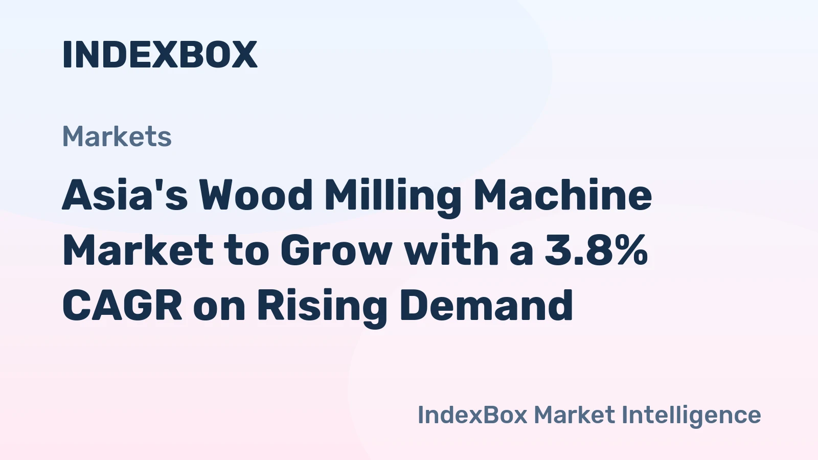 Asia's Wood Milling Machine Market to Grow with a 3.8% CAGR on Rising Demand