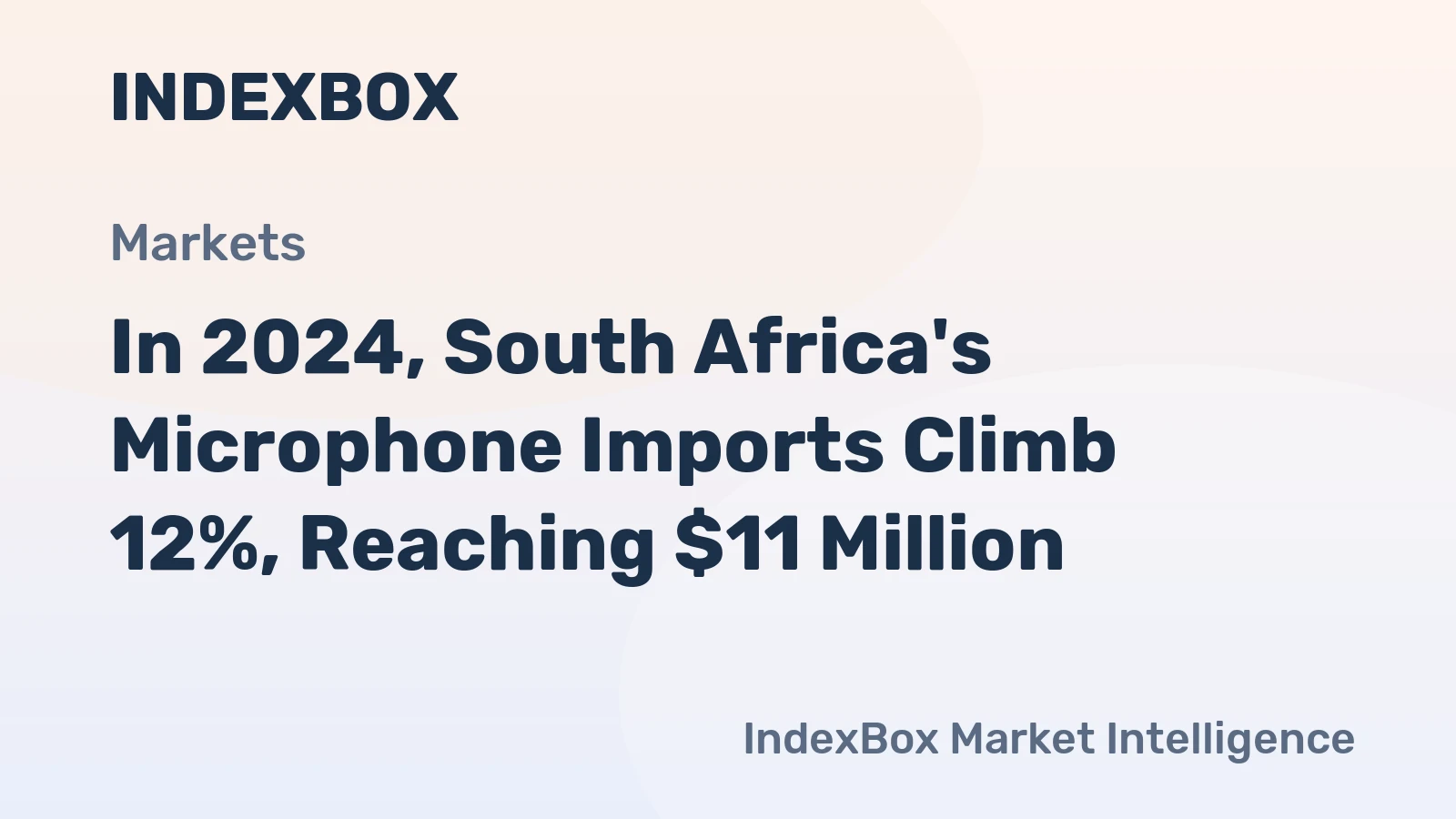 In 2024, South Africa's Microphone Imports Climb 12%, Reaching $11 Million