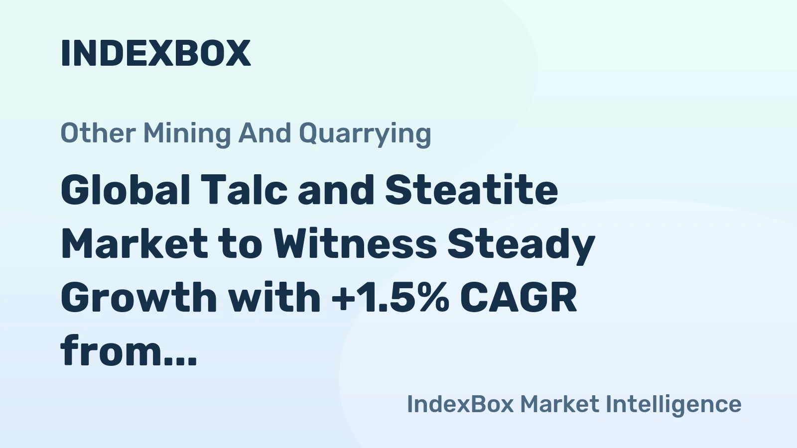 Global Talc and Steatite Market to Witness Steady Growth with +1.5% CAGR from 2024 to 2035