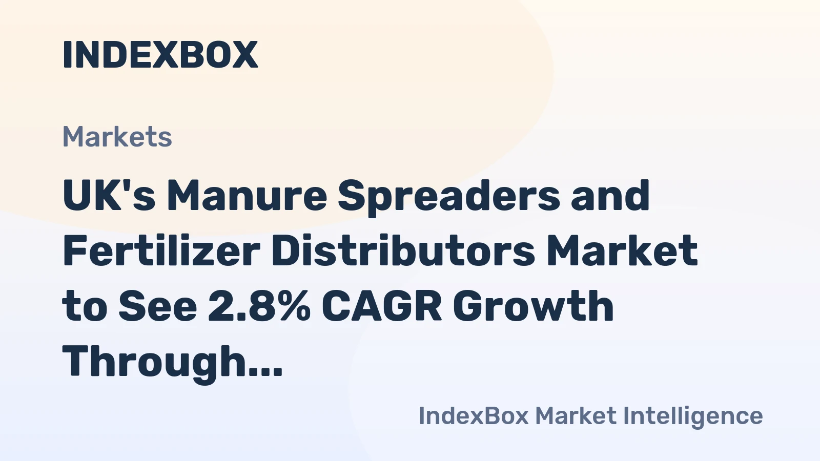 UK's Manure Spreaders and Fertilizer Distributors Market to See 2.8% CAGR Growth Through 2035