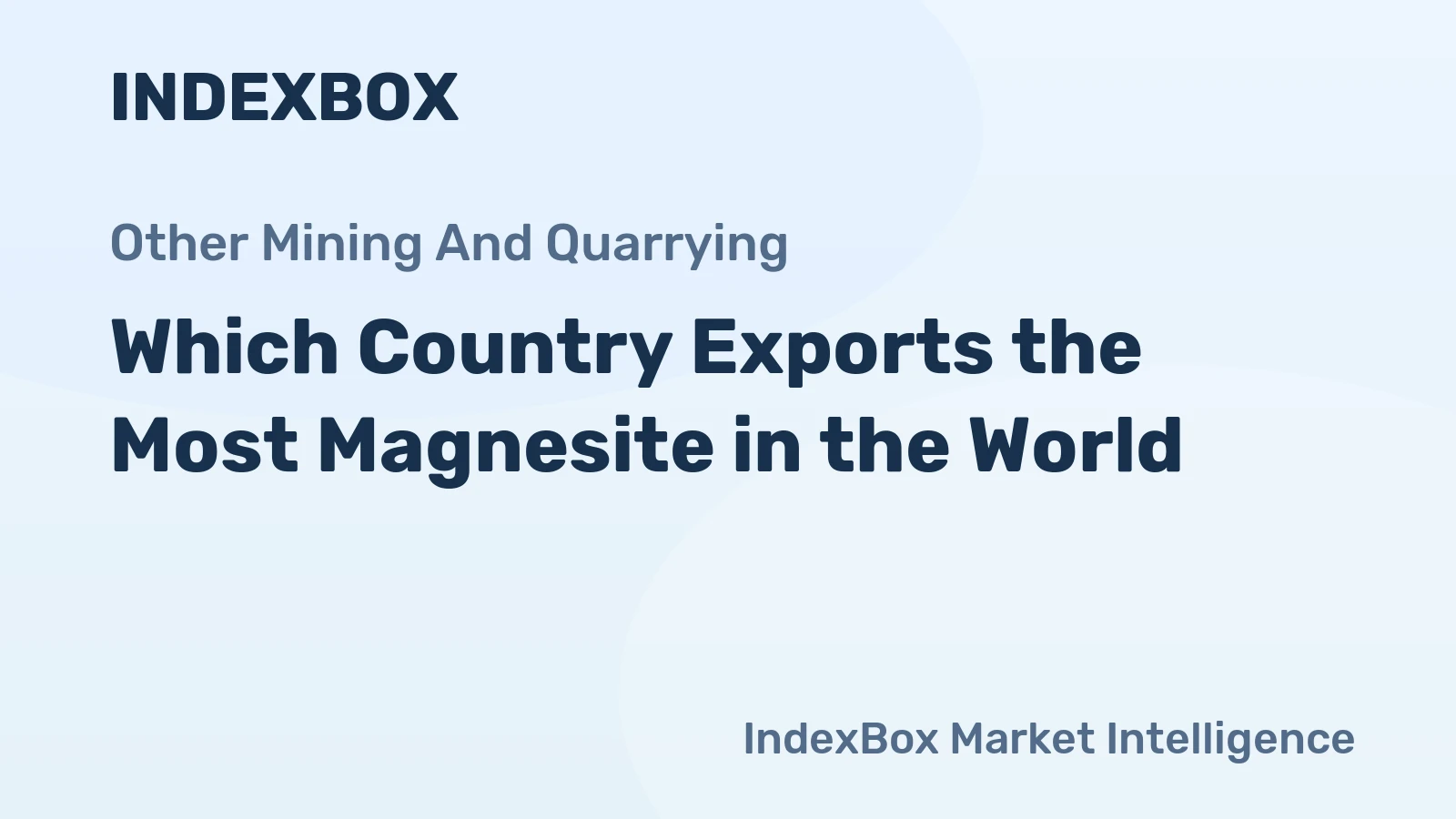 Which Country Exports the Most Magnesite in the World?