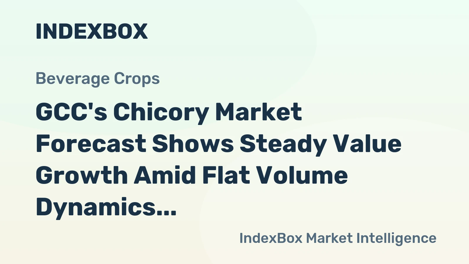 GCC's Chicory Market Forecast Shows Steady Value Growth Amid Flat Volume Dynamics