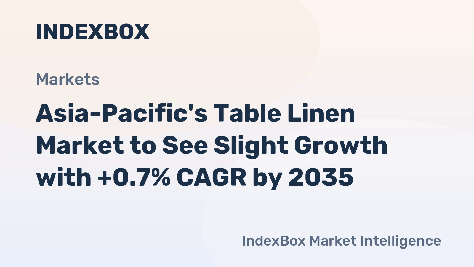 Asia-Pacific's Table Linen Market to See Slight Growth with +0.7% CAGR by 2035