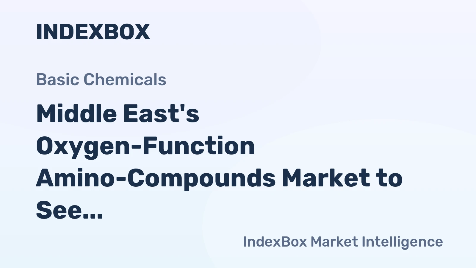 Middle East's Oxygen-Function Amino-Compounds Market to See Modest Growth with CAGR of +0.5%