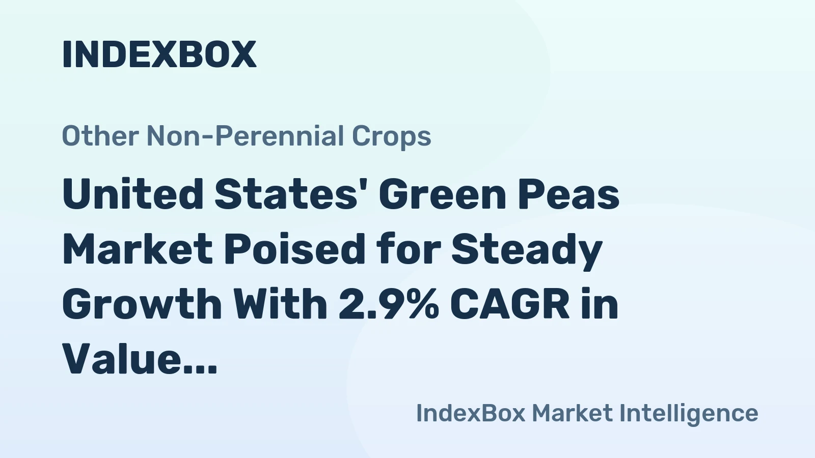 United States' Green Peas Market Poised for Steady Growth With 2.9% CAGR in Value Through 2035