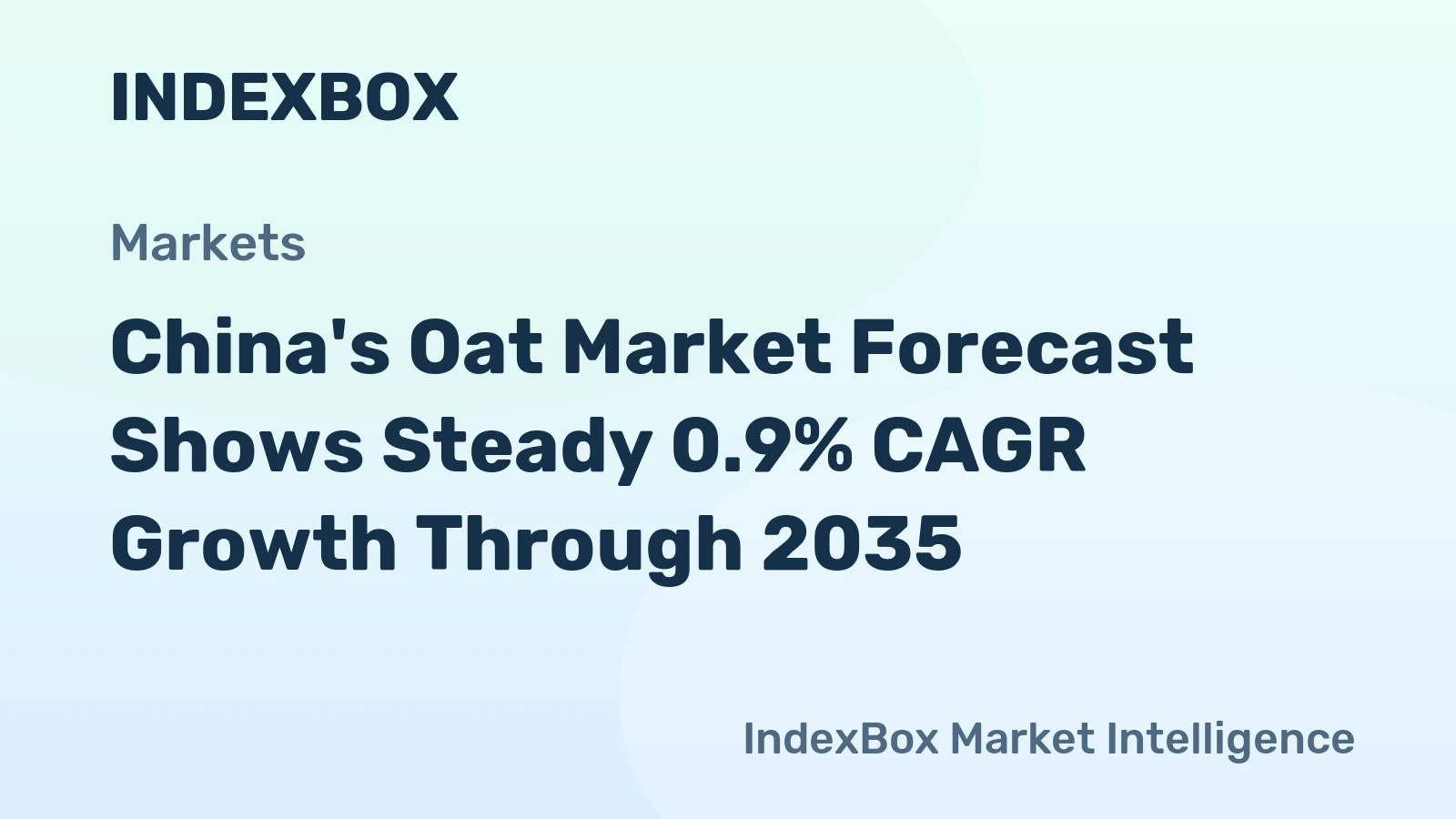 China's Oat Market Forecast Shows Steady 0.9% CAGR Growth Through 2035