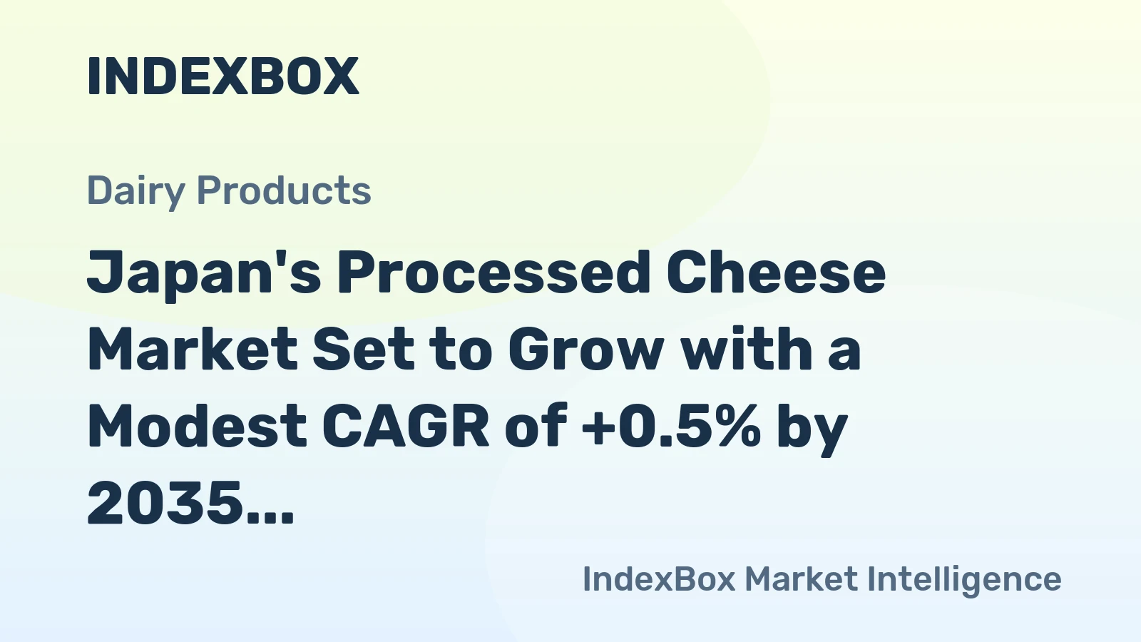 Japan's Processed Cheese Market Set to Grow with a Modest CAGR of +0.5% by 2035