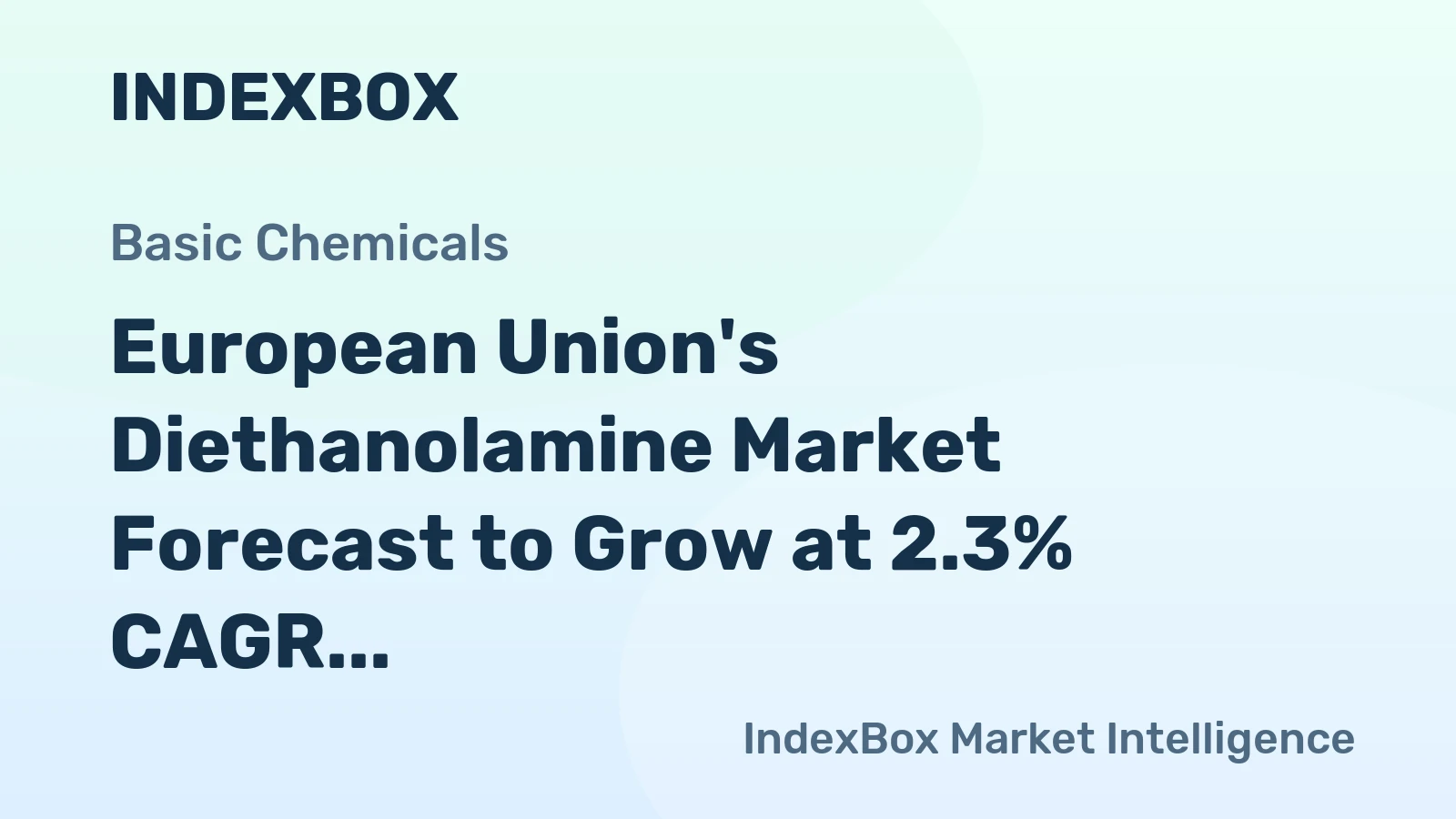 European Union's Diethanolamine Market Forecast to Grow at 2.3% CAGR Through 2035