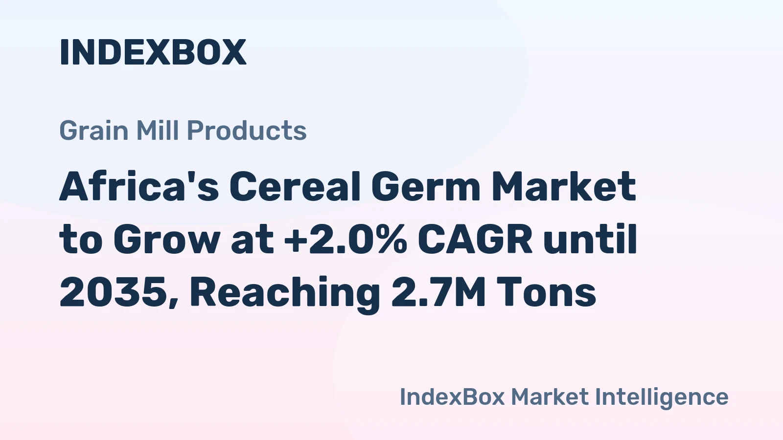 Africa's Cereal Germ Market to Grow at +2.0% CAGR until 2035, Reaching 2.7M Tons