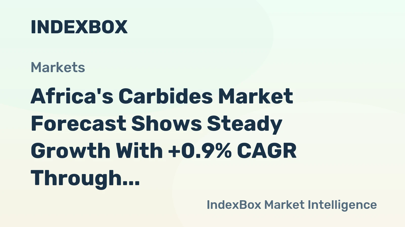 Africa's Carbides Market Forecast Shows Steady Growth With +0.9% CAGR Through 2035