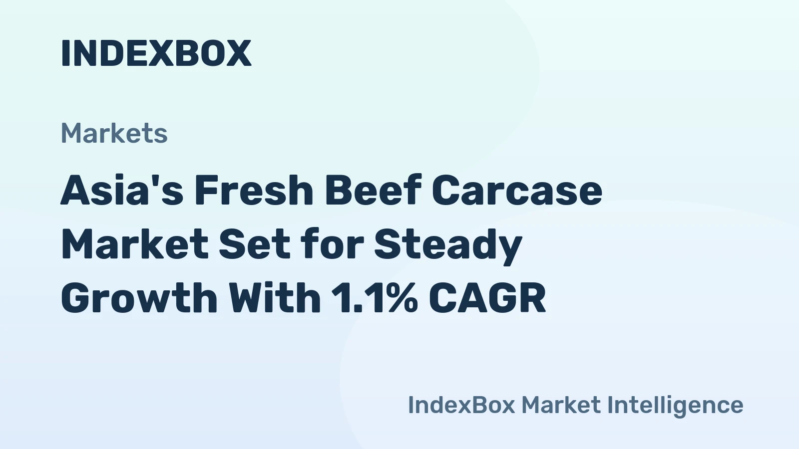Asia's Fresh Beef Carcase Market Set for Steady Growth With 1.1% CAGR