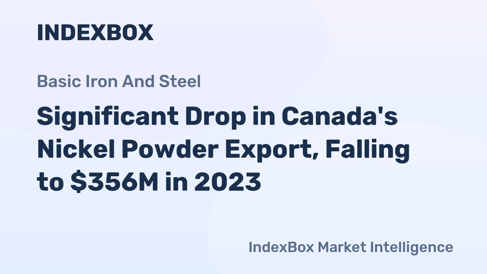 Significant Drop in Canada's Nickel Powder Export, Falling to $356M in 2023
