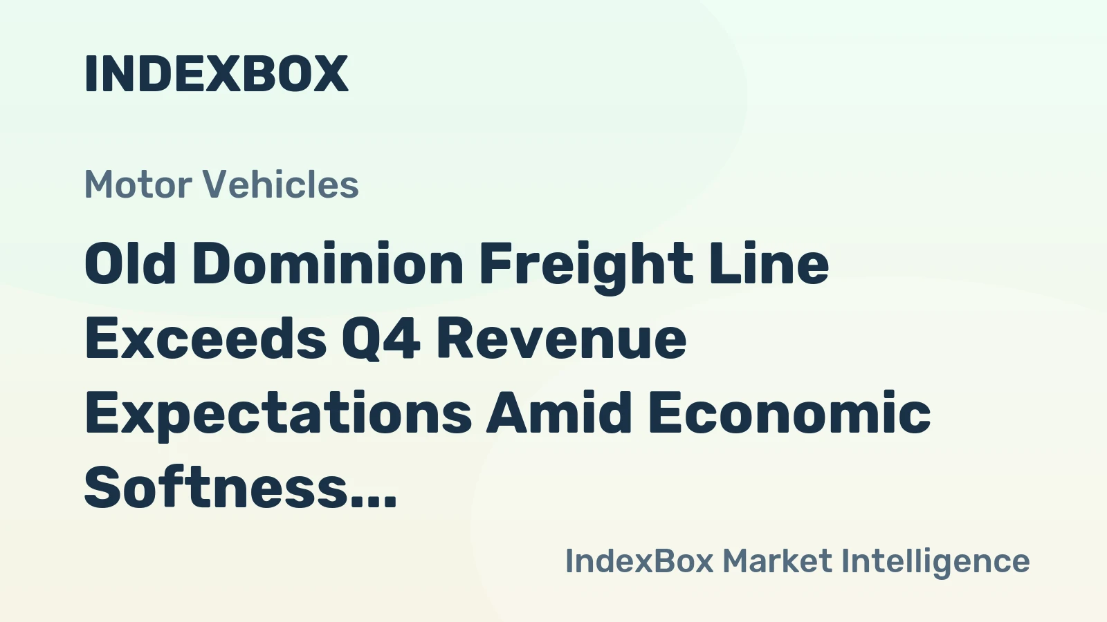 Old Dominion Freight Line Exceeds Q4 Revenue Expectations Amid Economic Softness