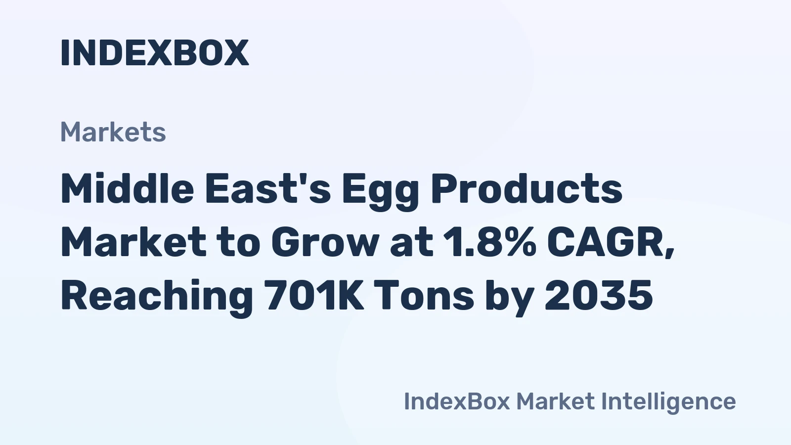 Middle East's Egg Products Market to Grow at 1.8% CAGR, Reaching 701K Tons by 2035